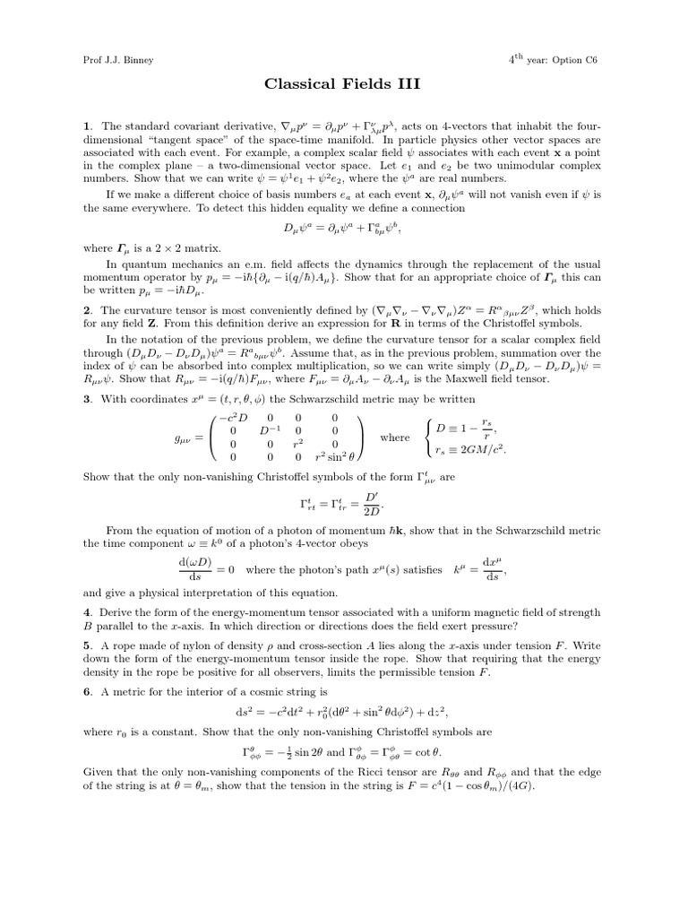 Classical Fields 3 | PDF | Theoretical Physics | Teaching Mathematics