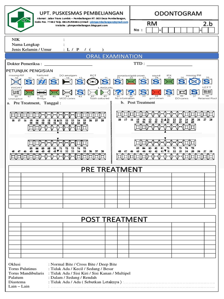 Odontogram Poli Gigi | PDF