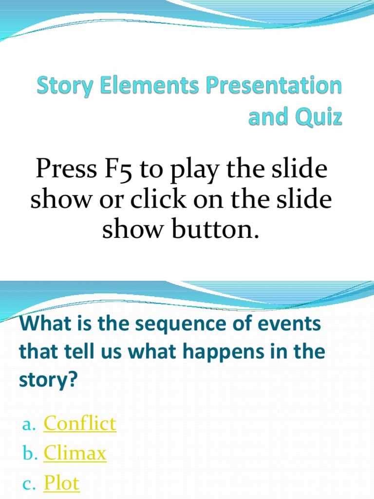 Story Elements Presentation Final | PDF