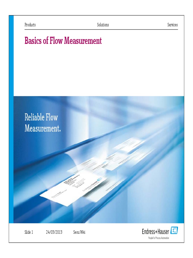 Basic of Flow Measurement | PDF | Flow Measurement | Calibration