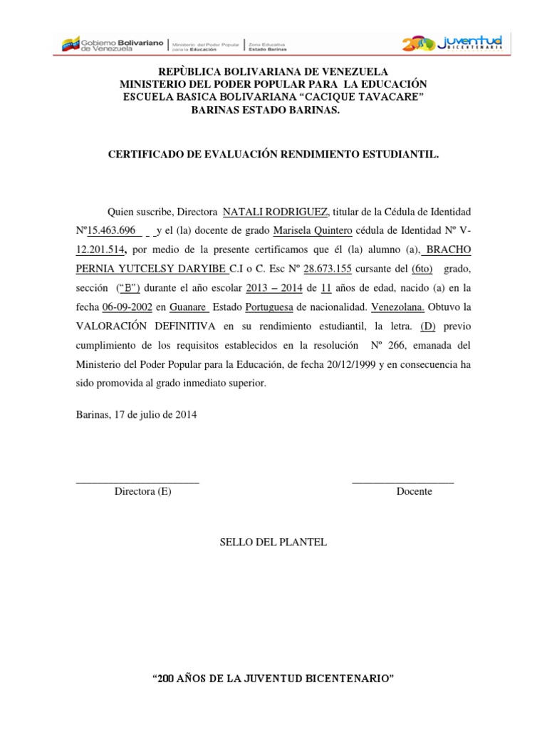 BOLETA | PDF | Vida | Venezuela
