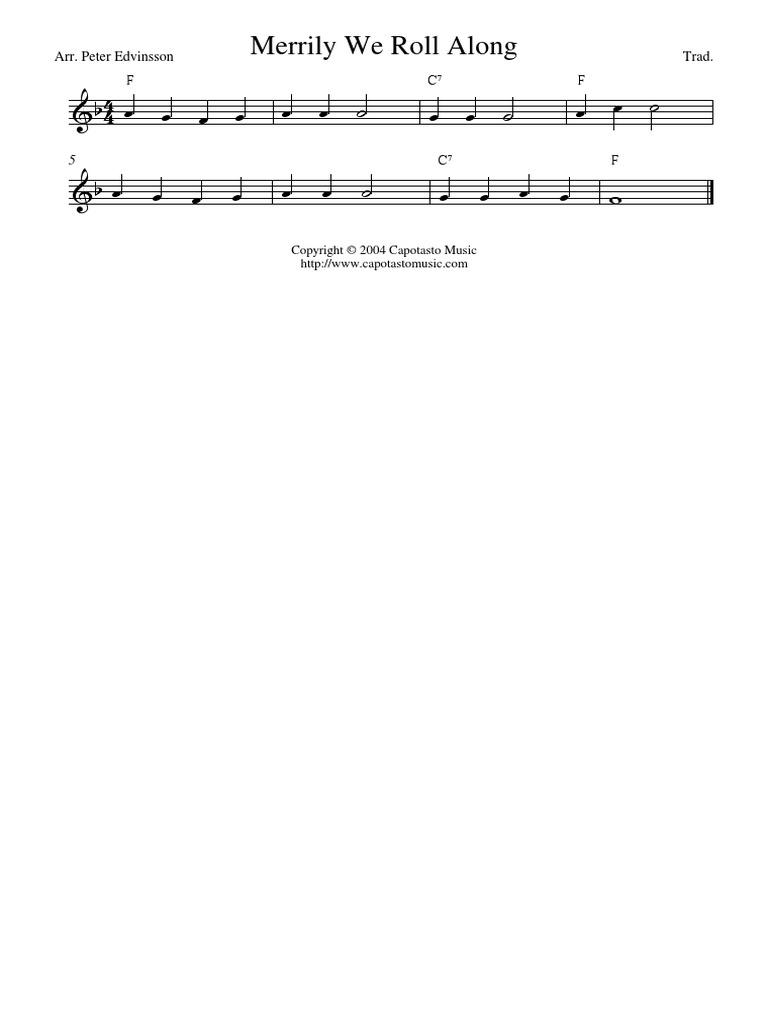 Merrily We Roll Along Flute PDF | PDF | Entertainment (General) | Patent