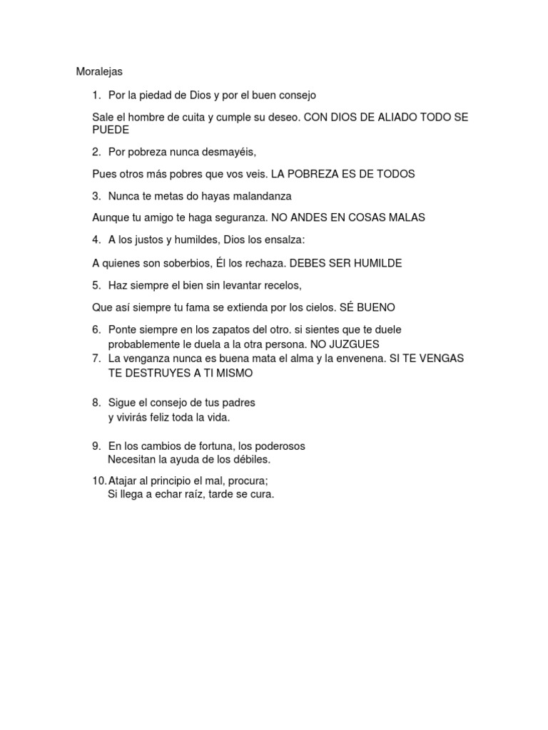 10 Moralejas | PDF