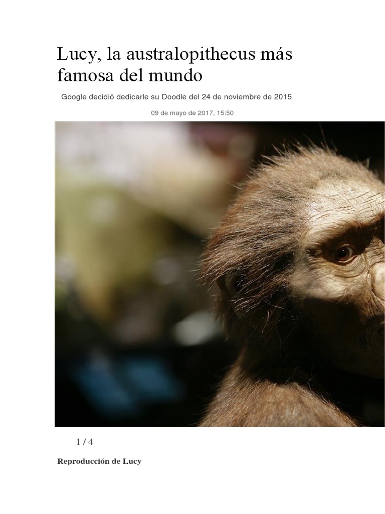 Lucy | PDF | Lucy (Australopithecus) | Paleontología