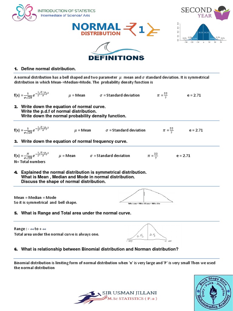 Normal Distribution | PDF | Normal Distribution | Mean