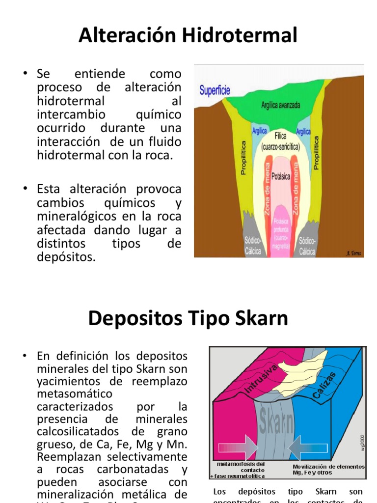Depósitos Tipo Skarn y Alteración Hidrotermal | PDF