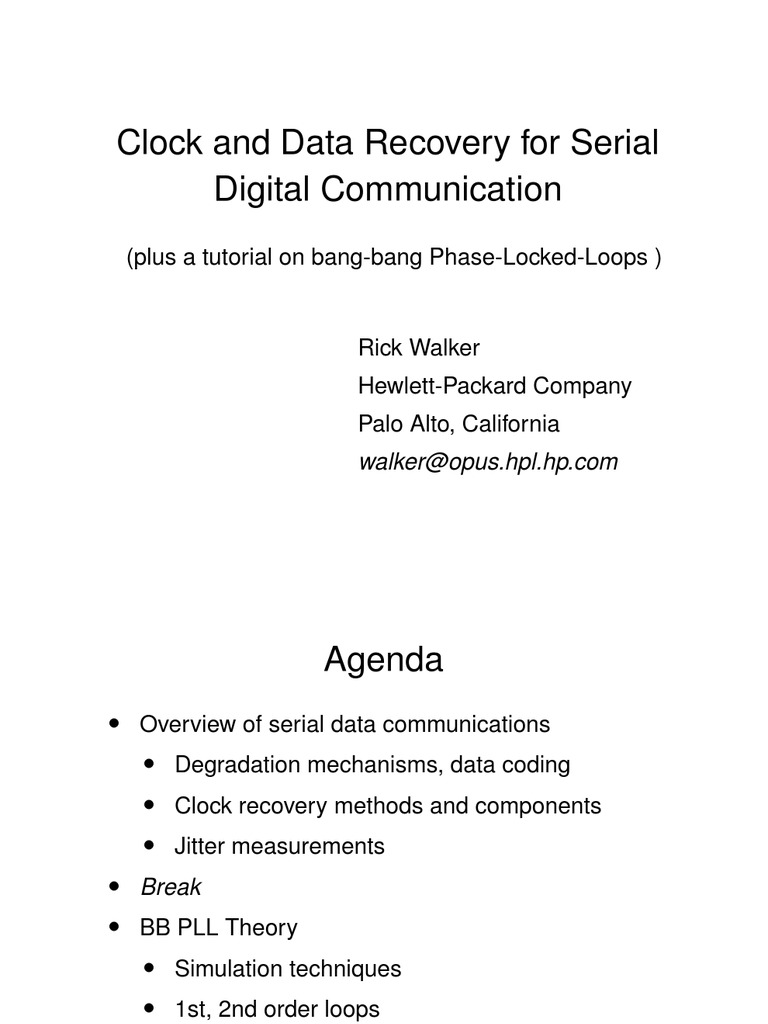 CDR Tutorial by HP | PDF | Detector (Radio) | Electrical Circuits