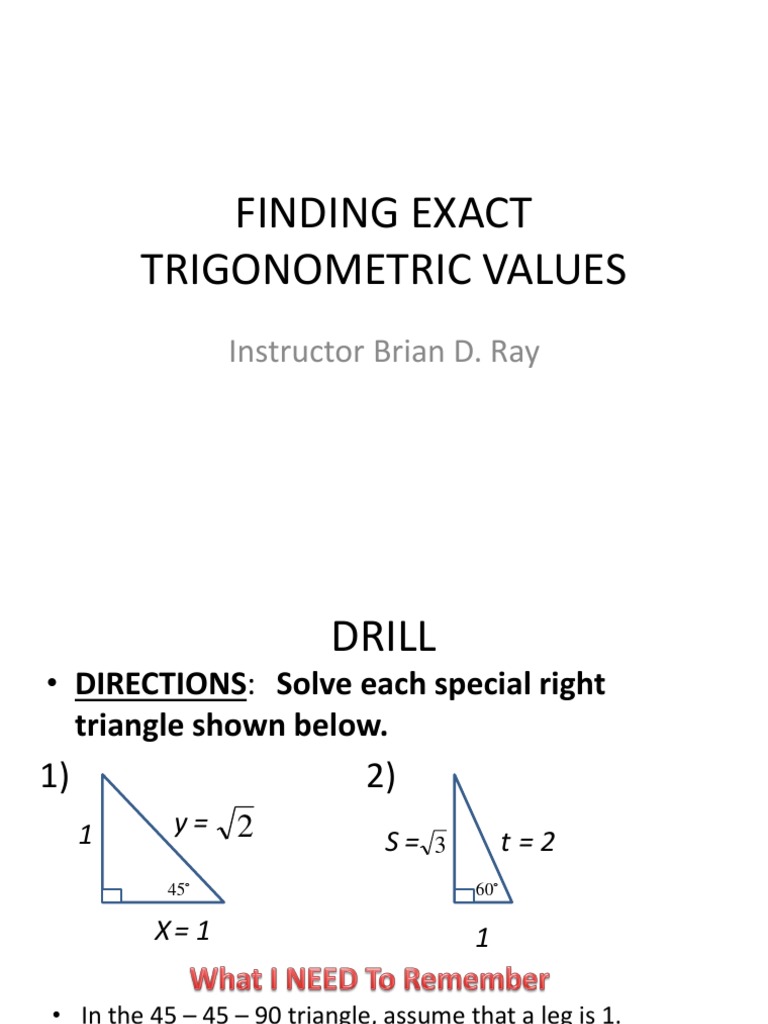 Trig Plan 3b | PDF | Trigonometric Functions | Sine