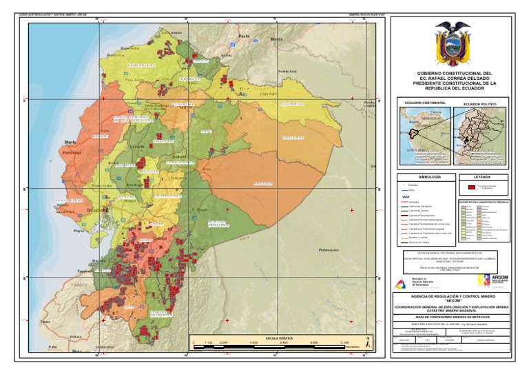 Mapa de Concesiones Mineras de Metalicos | PDF | Ecuador | Cartografía