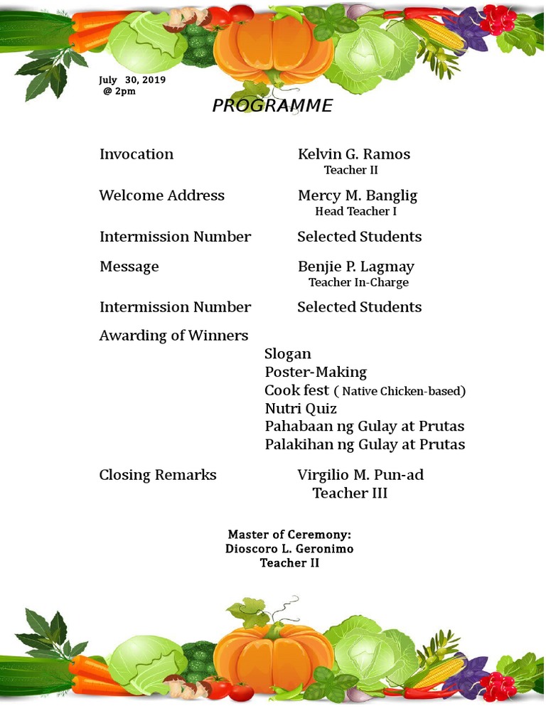 School Event Program & Invitation | PDF