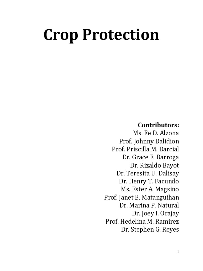 Crop Protection Guide | PDF | Infection | Fungus