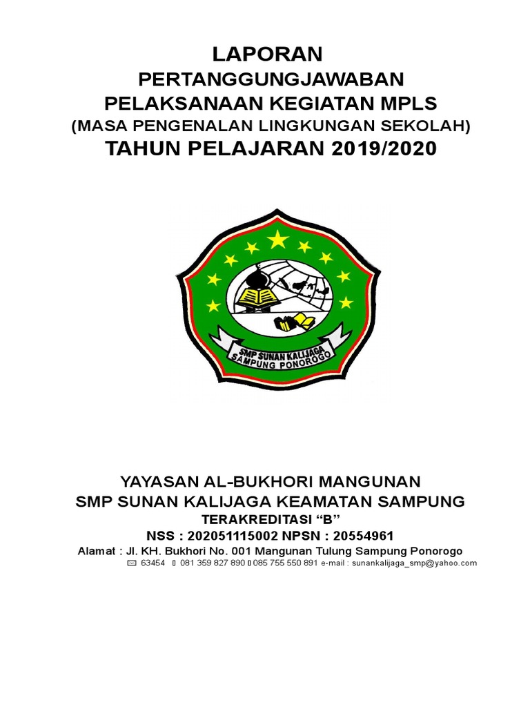 Contoh Laporan MPLS 2019 | PDF