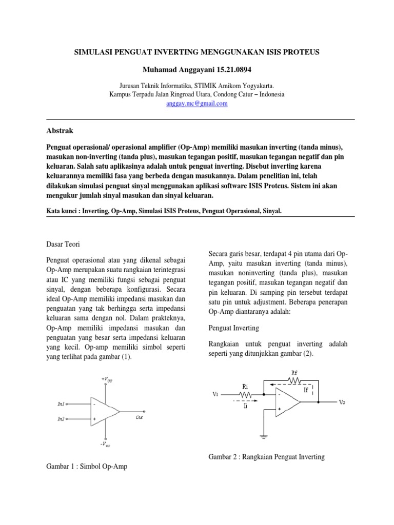 Simulasi Penguat Inverting | PDF