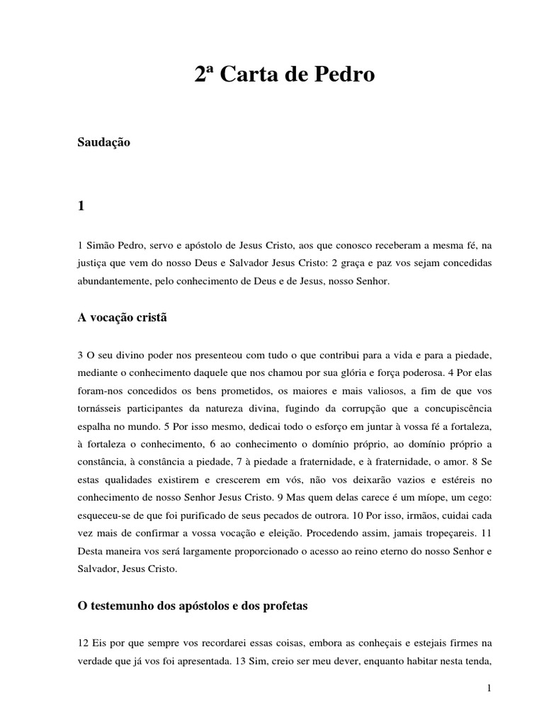 2 Carta de Pedro | PDF | Santo | São Pedro
