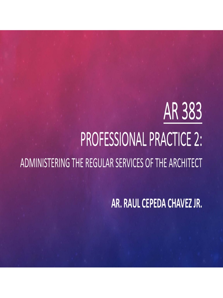 Prof Prac2 PDF | PDF | Architect | Design