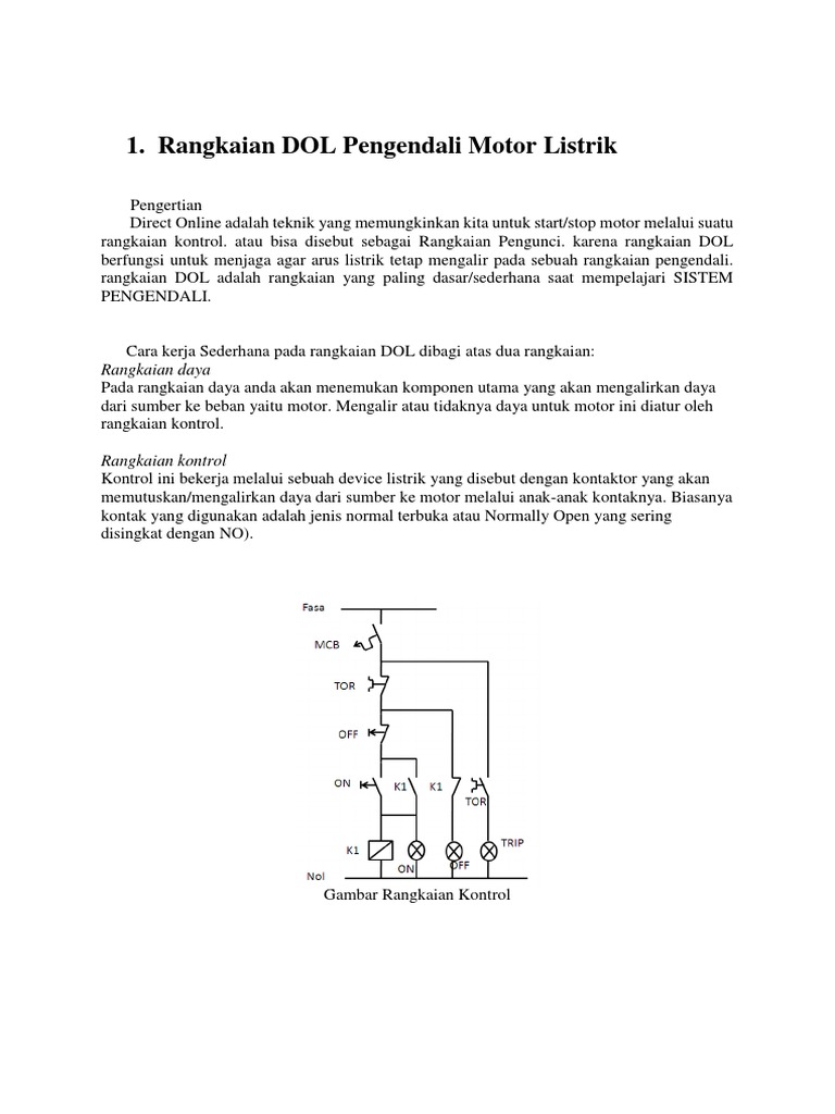 Rangkaian DOL untuk Motor Listrik | PDF