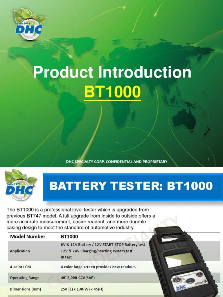 BT1000 Battery Tester Overview | PDF | Manufactured Goods