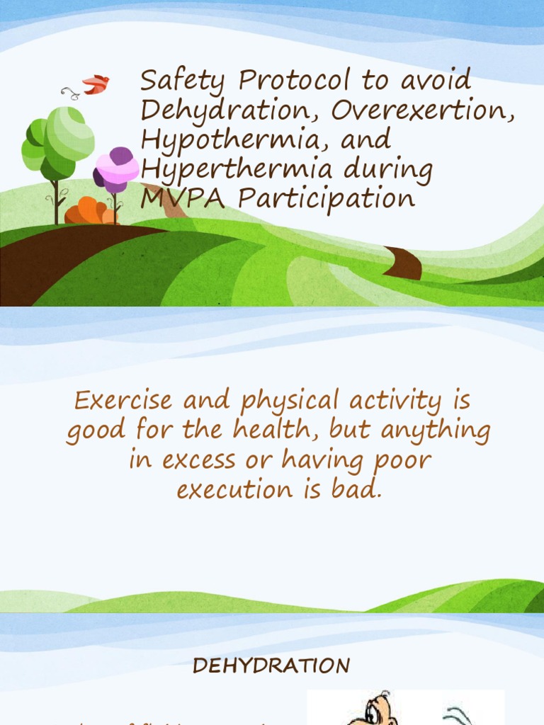 Safety Protocol to Avoid Dehydration Overexertion 1 | Hyperthermia ...
