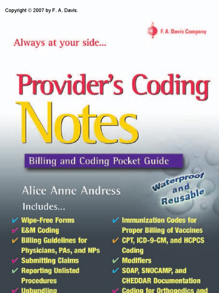 Coding Notes - Billing & Coding Pocket Guide | PDF | Medicare (United ...