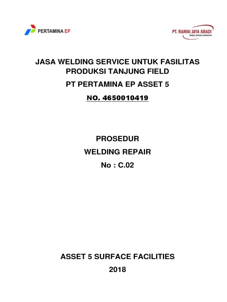 c.02 Welding Repair Procedure | PDF