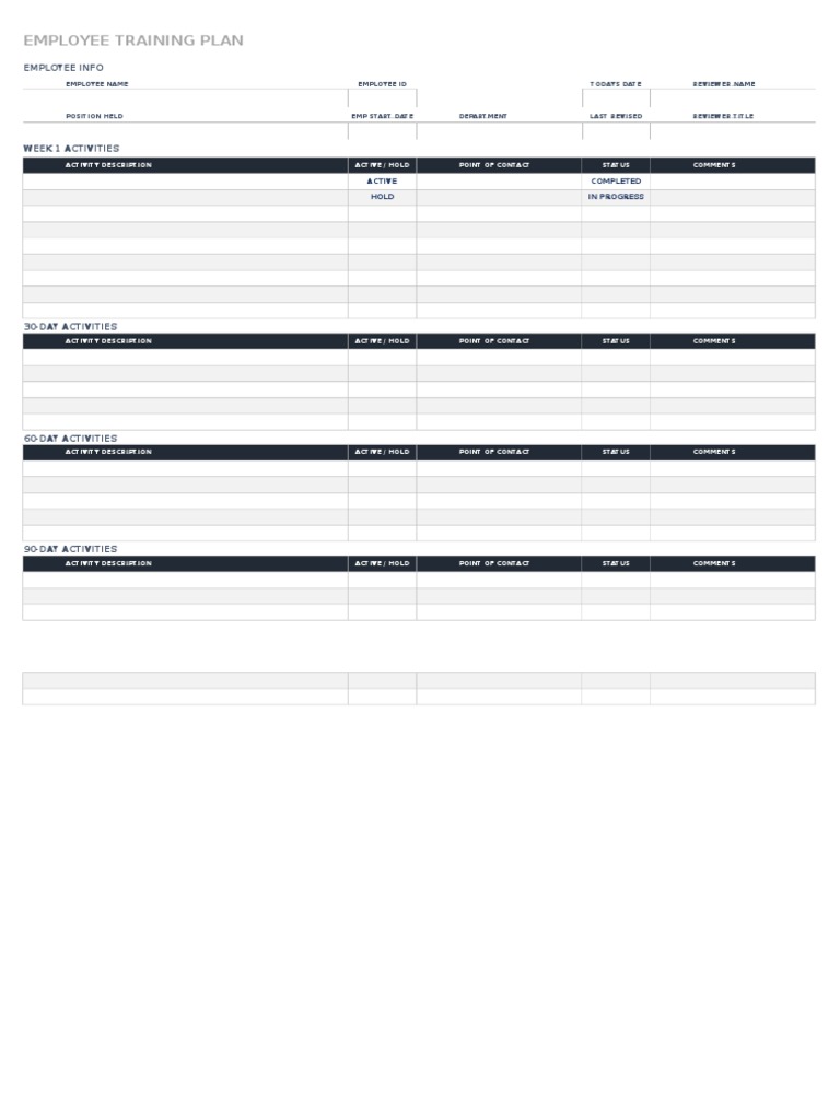 Template Jadwal Pelatihan | PDF