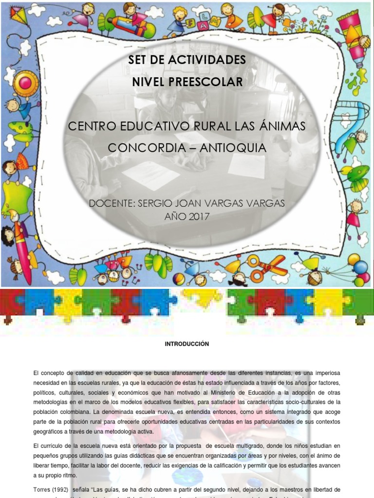 Set de Actividades Preescolar | PDF | Educación de la primera infancia ...