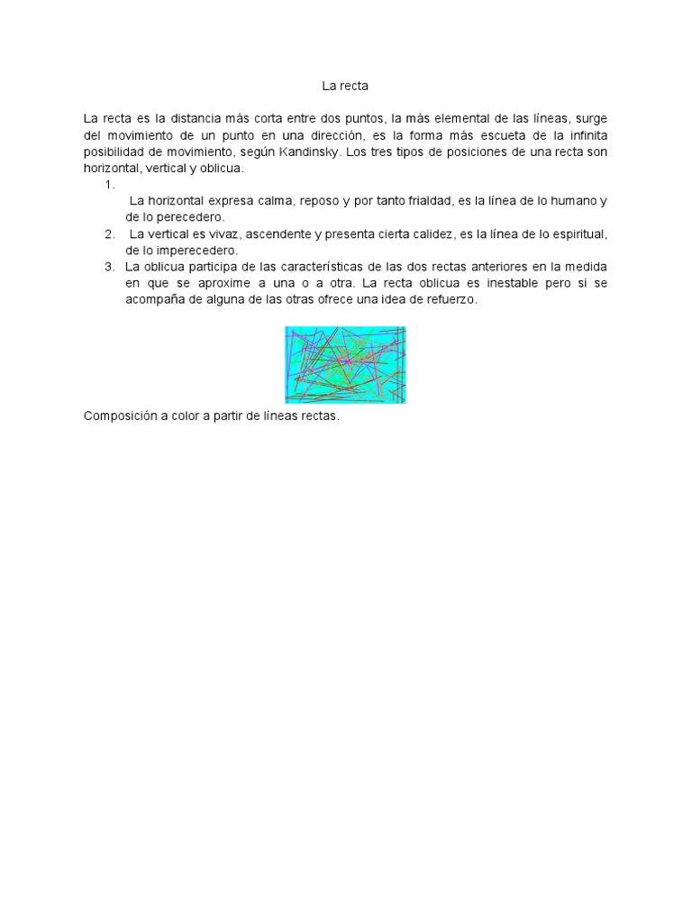La recta en el arte y su significado | PDF