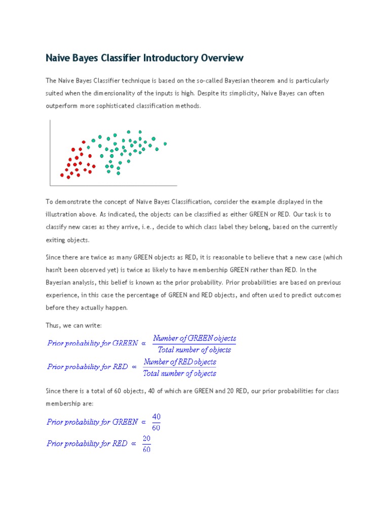 Naive Bayes Classifier | PDF | Statistical Classification | Bayesian ...