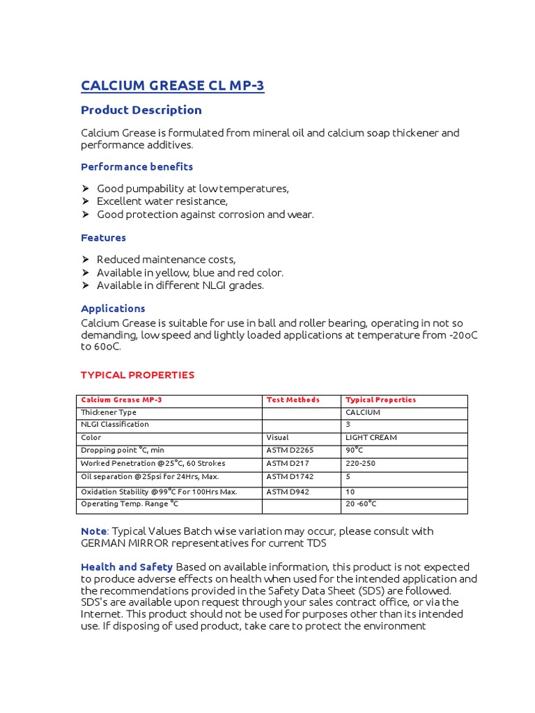 Calcium Grease CL Mp3 | PDF