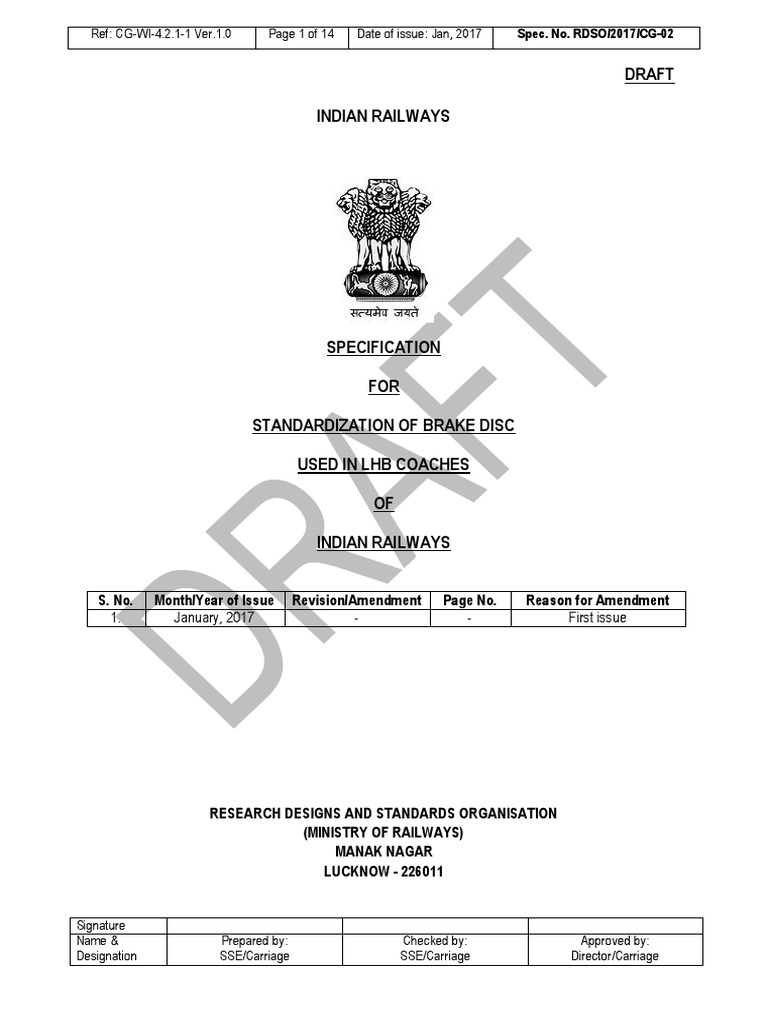 Brake Disc Stdz. Draft Spec Uploading | PDF | Brake | Strength Of Materials