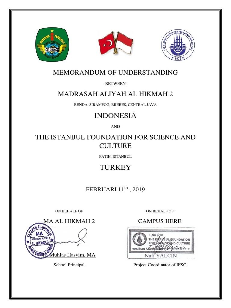 Memorandum of Understanding Turki | PDF