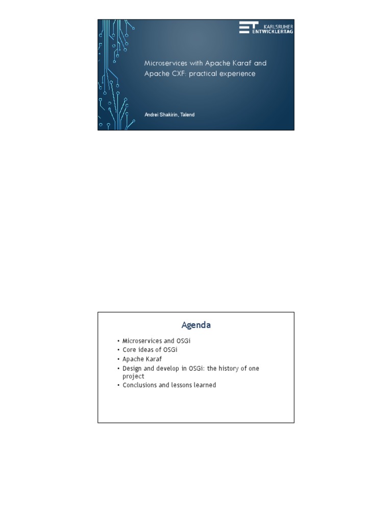 Microservices CXF Karaf PDF | PDF | Modularity | Application Programming Interface
