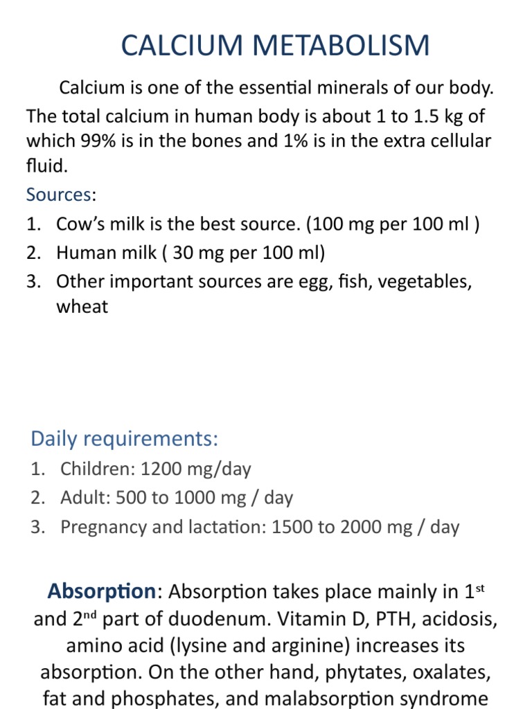 Calcium Metabolism | PDF | Calcium | Medical Specialties