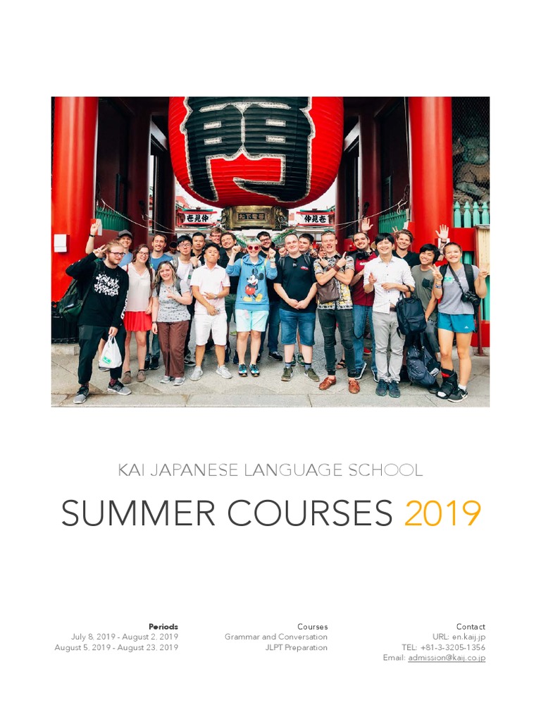Summer Courses: Kai Japanese Language School | PDF