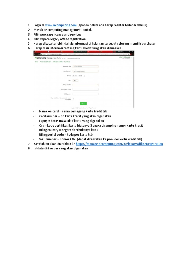 Panduan Registrasi vSpace | PDF