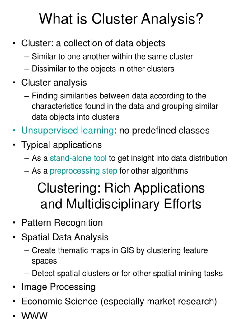 DM Clustering | PDF | Cluster Analysis | Statistical Data Types