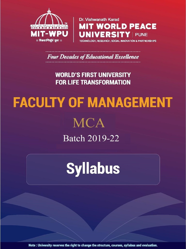MCA Syllabus 2019-22-2 | PDF | C++ | Databases MCA Syllabus 2019-22-2 | PDF | C++ | Databases