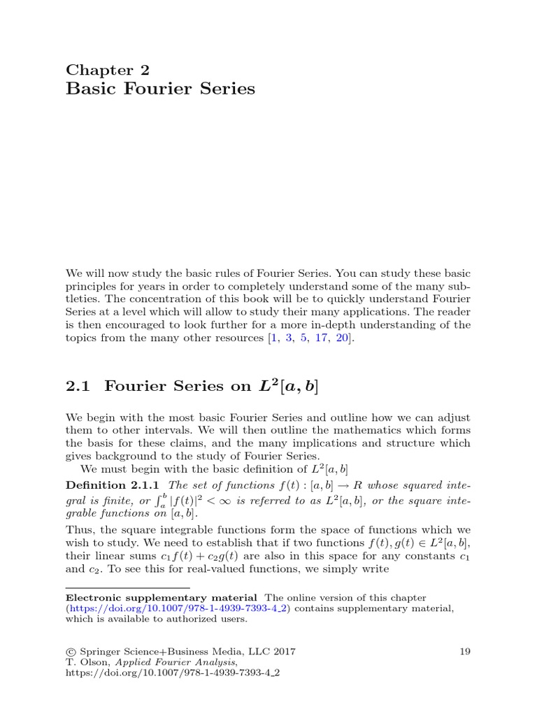 Fourier Series 1 | PDF | Trigonometric Functions | Hilbert Space