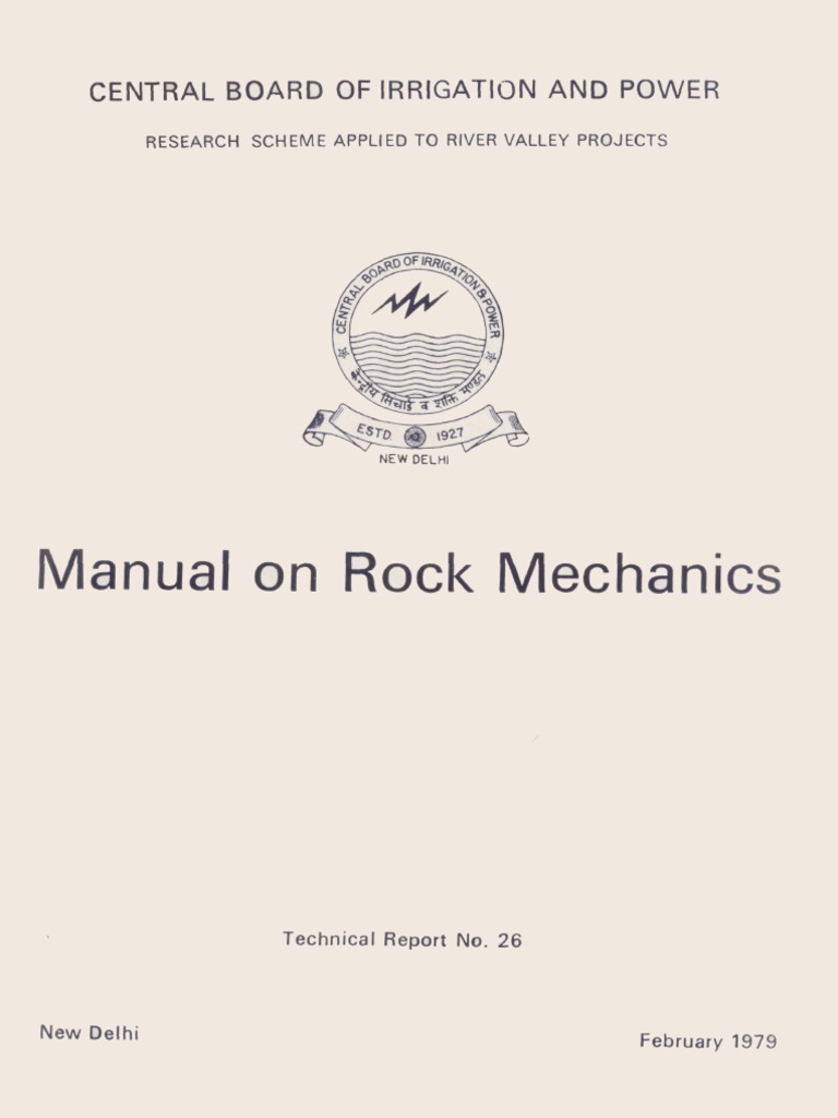 Manual on Rock Mechanics Overview | PDF | Strength Of Materials ...