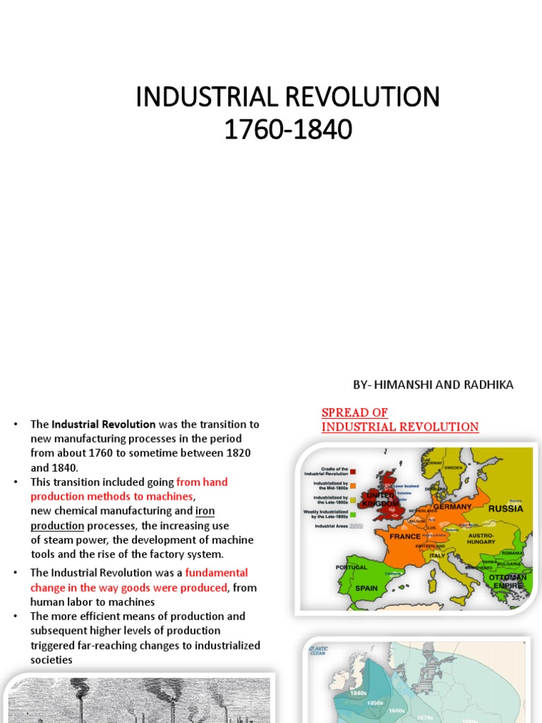 Industrial Revolution 1760-1840: By-Himanshi and Radhika | PDF ...