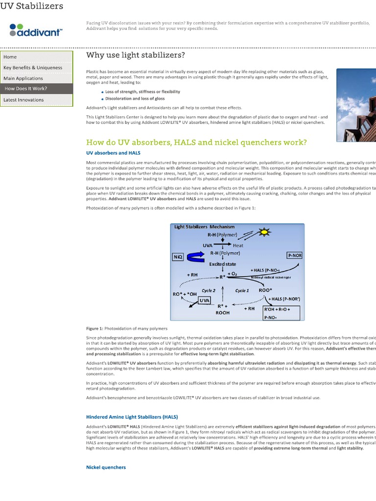 How Uv-Stabilizers Works | PDF