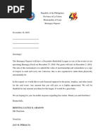 Basketball Solicitation Letter Sample | PDF | Sports & Recreation