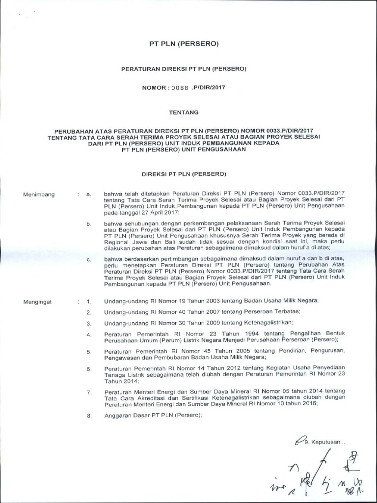 Perdir 0088 2017 - Perubahan Perdir 0033 - Tentang STP PDF | PDF