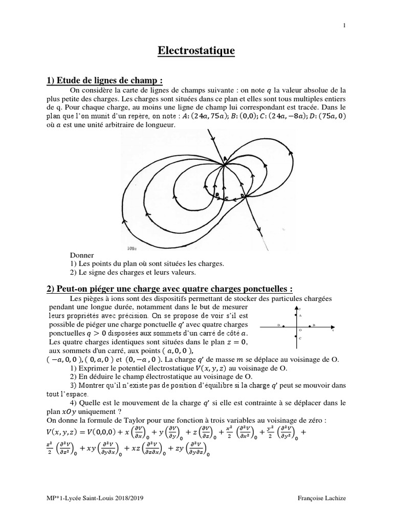 Piège de Penning en électrostatique | PDF | Champ électrique | Atomes