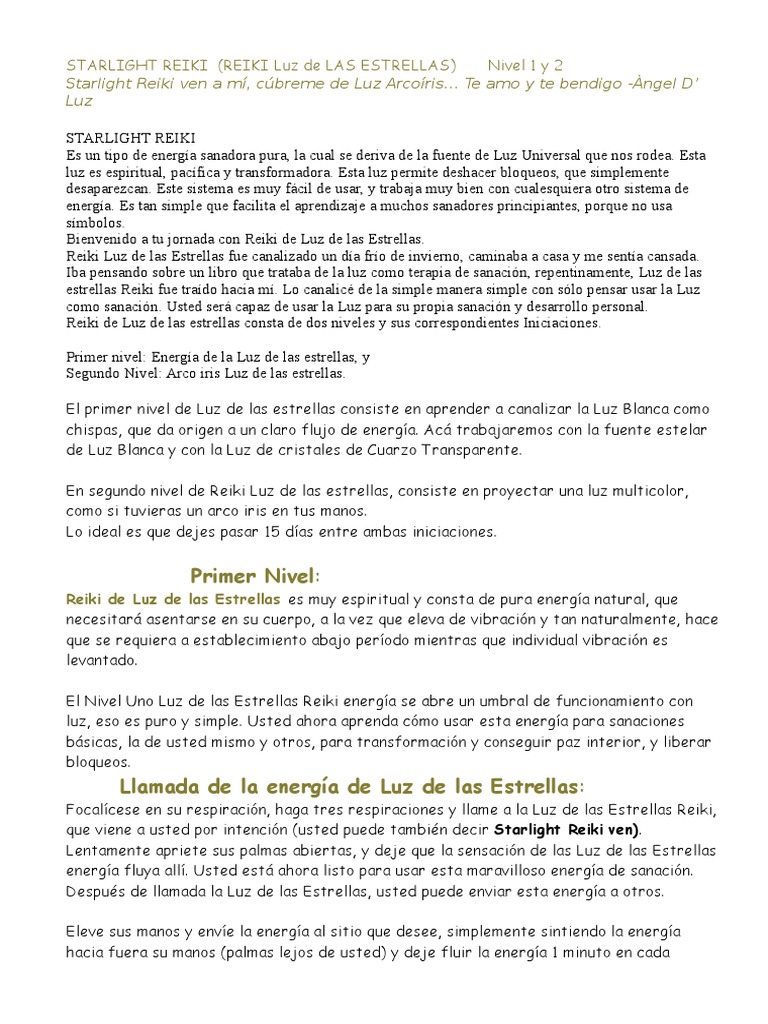 Starlight Reiki | PDF | Reiki | Arco iris