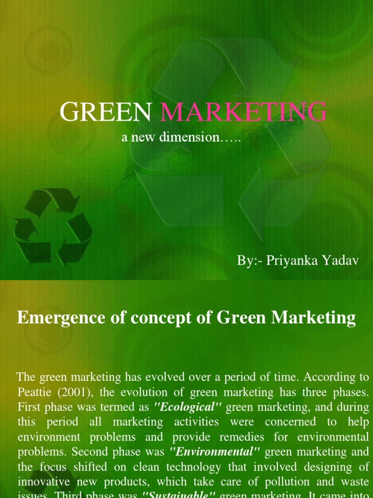 Green Marketing | PDF | Environmentalism | Corporate Social Responsibility