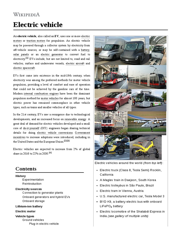 Electric Vehicle | PDF | Electric Vehicle | Electric Car