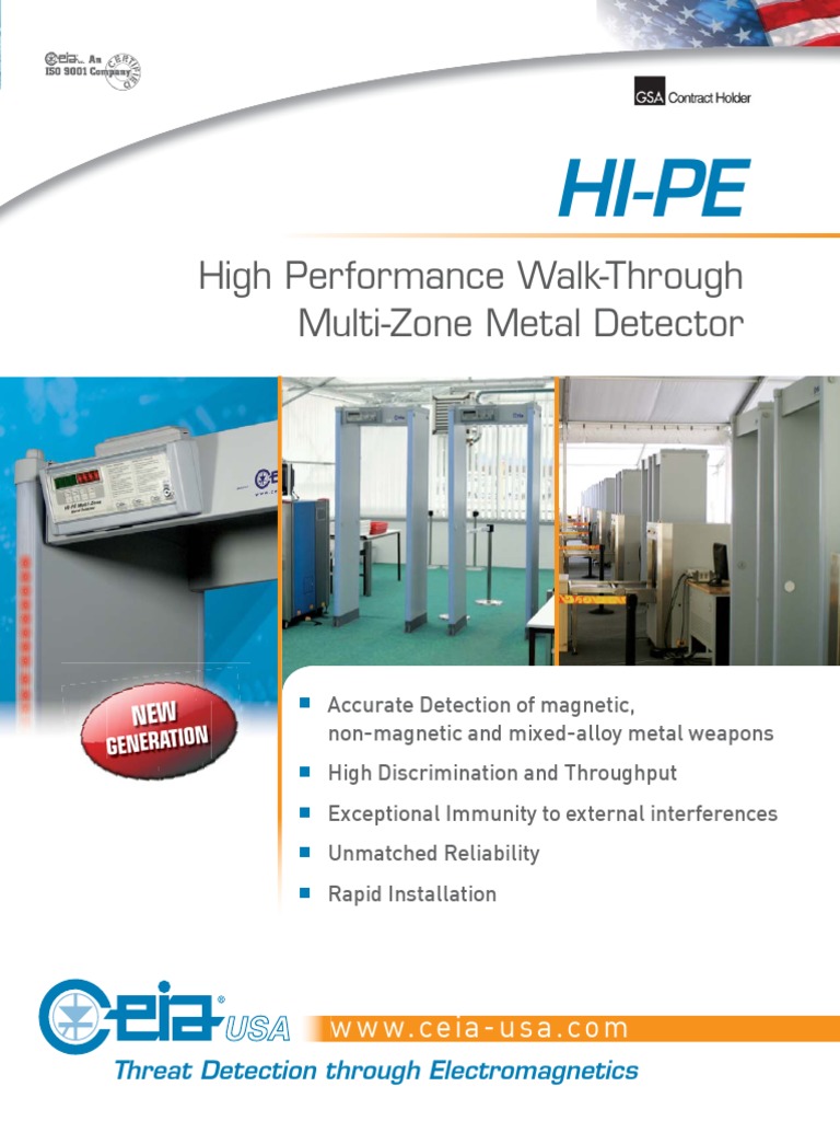 Hi-Pe: High Performance Walk-Through Multi-Zone Metal Detector | PDF | Battery Charger | Remote ...
