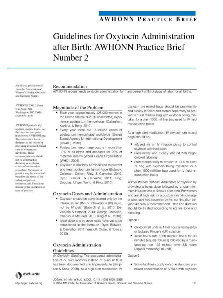 Oxytocin | PDF | Motherhood | Childbirth