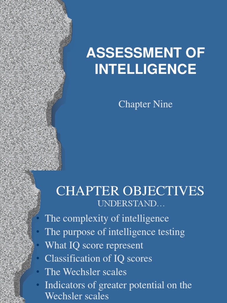 Chapter 9 - Assessment of Intelligence | PDF | Intelligence Quotient ...